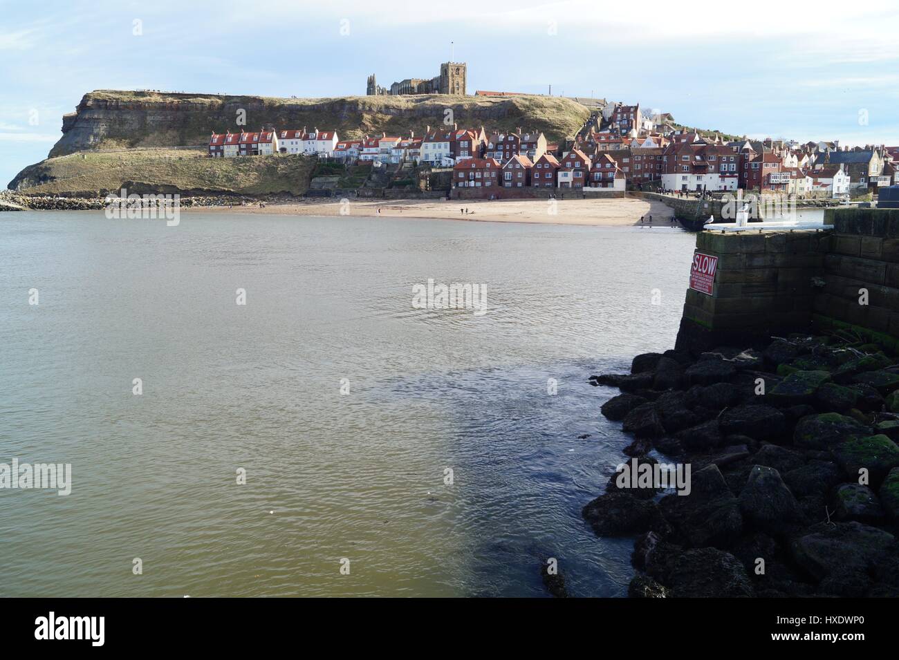 whitby bay town Stock Photo - Alamy