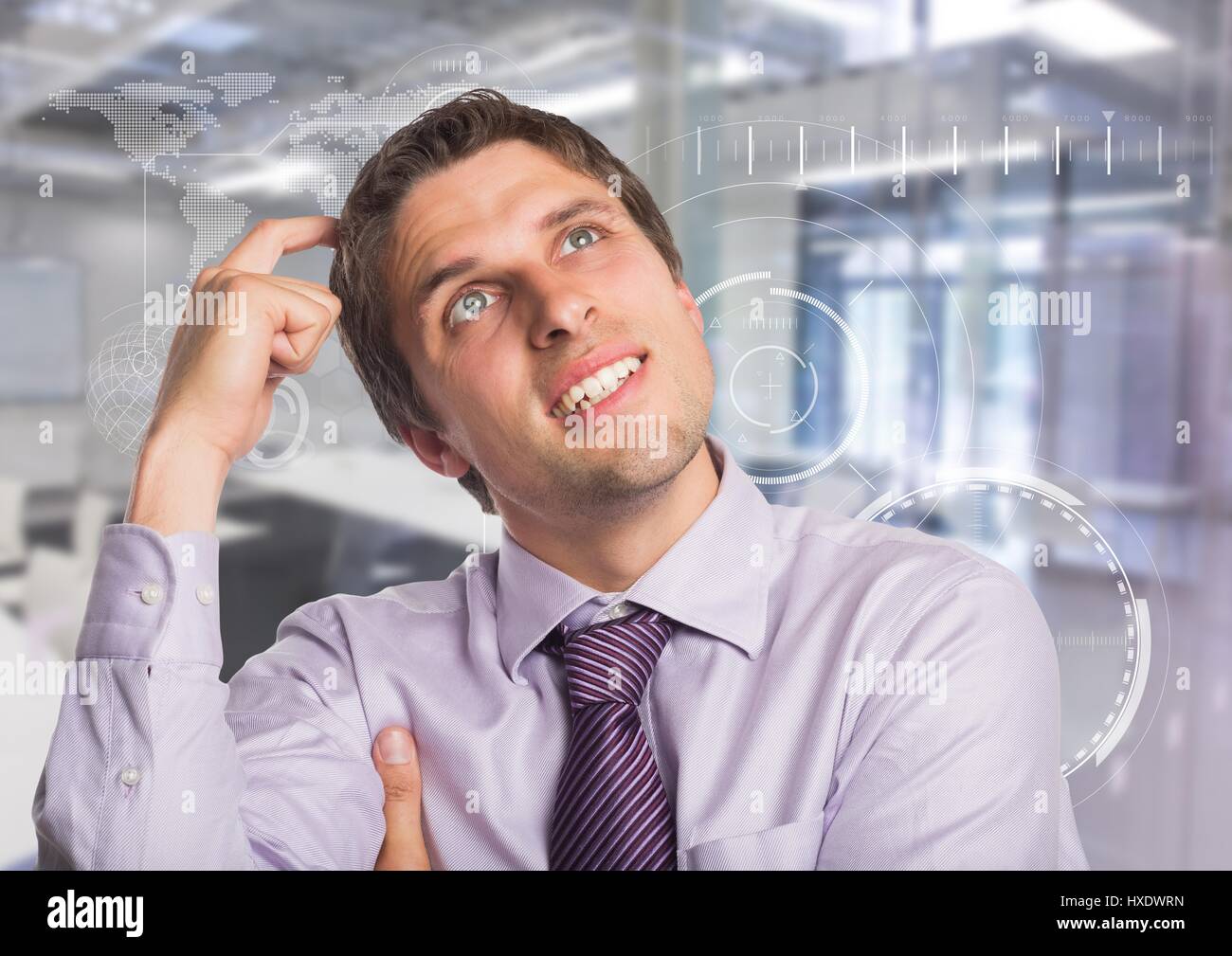 Man Scratching Head In Office High Resolution Stock Photography and ...