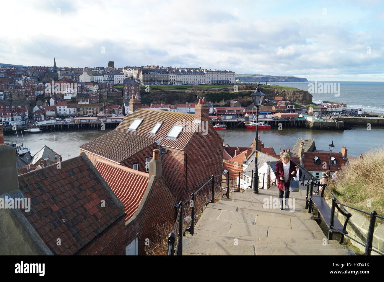 whitby bay town Stock Photo - Alamy