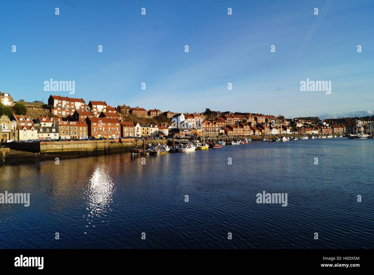 whitby bay town Stock Photo - Alamy