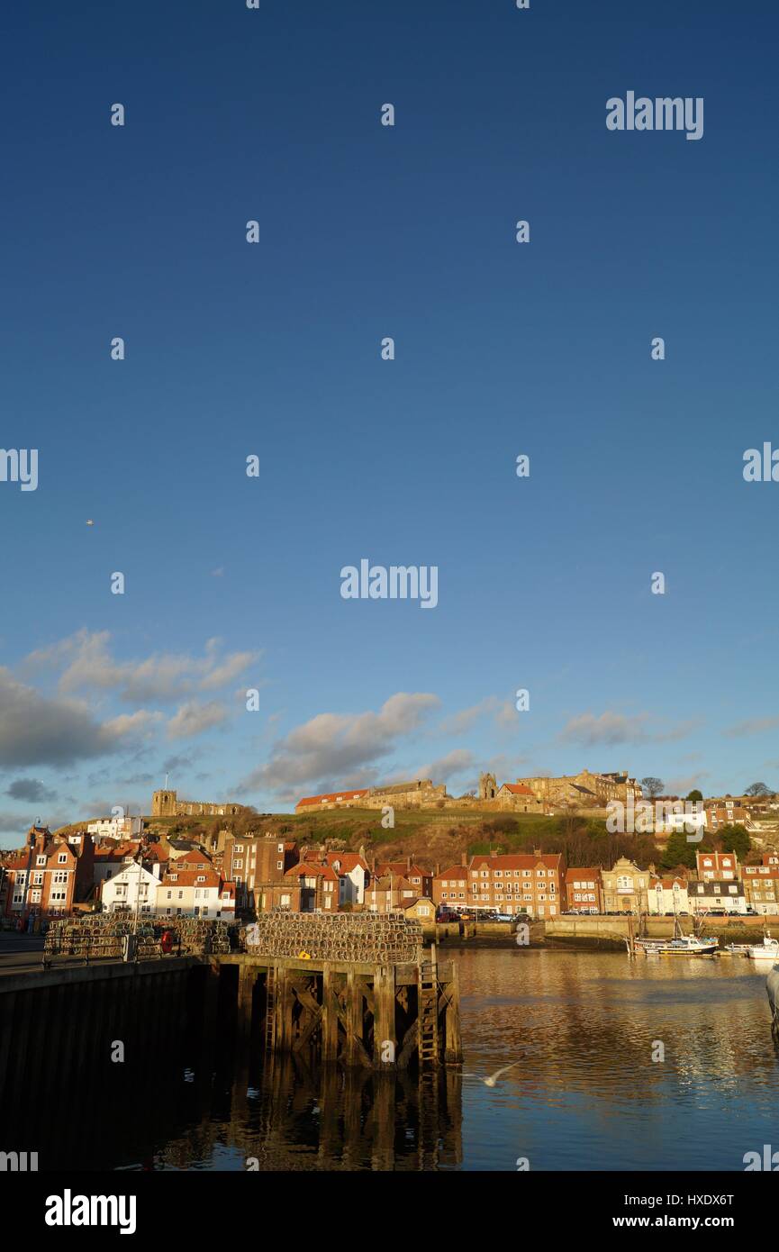 whitby bay town Stock Photo - Alamy