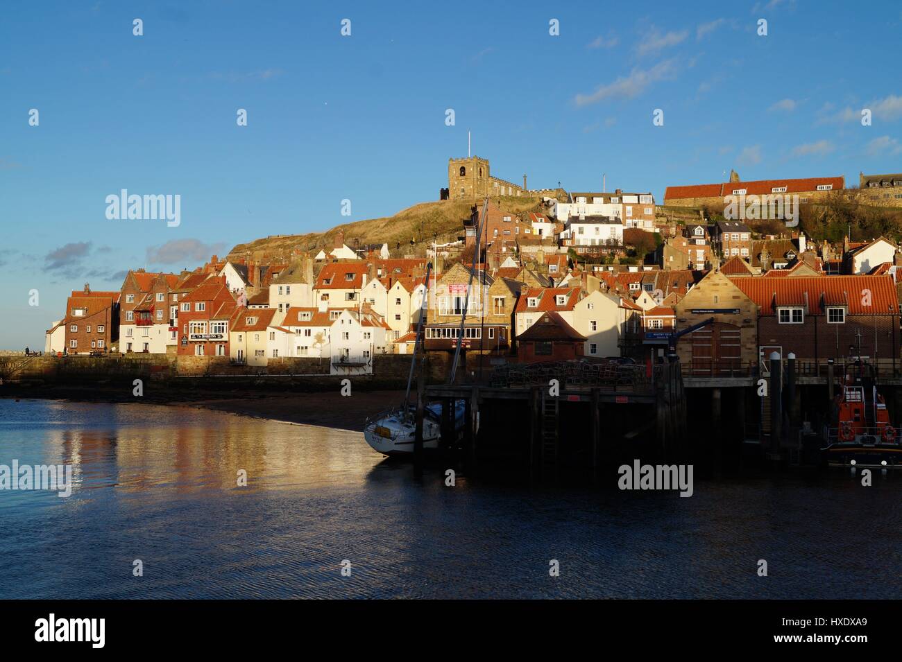whitby bay town Stock Photo - Alamy