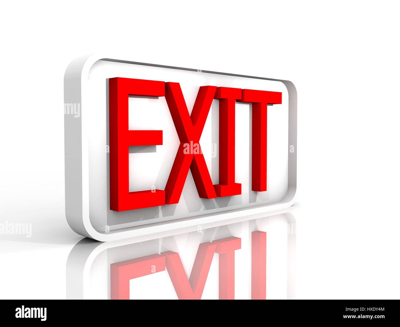 3d illustration of a isolated exit sign Stock Photo - Alamy