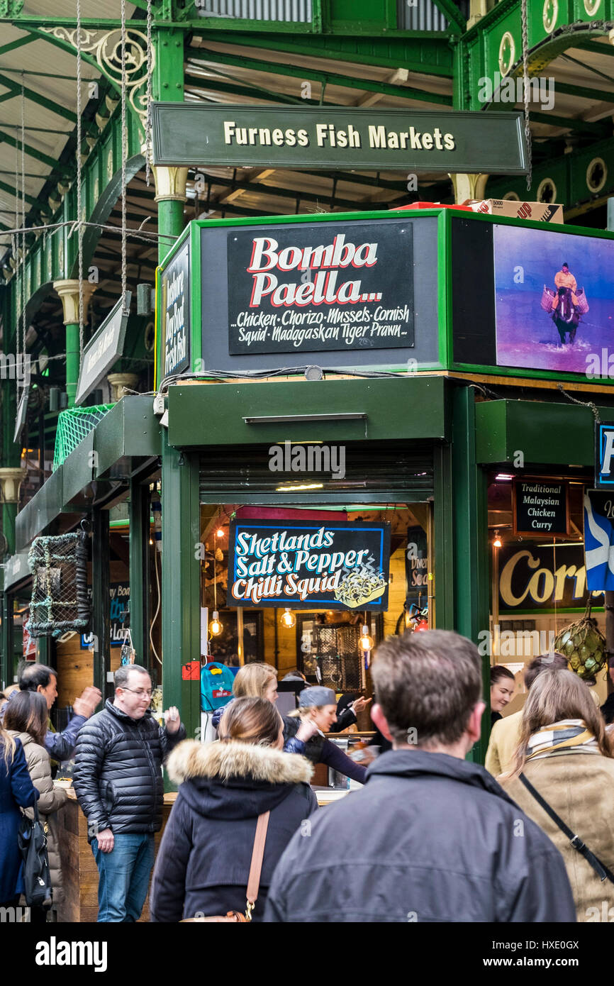 Borough Market Interior Tourism Signs People Tourists Food Stock Photo ...