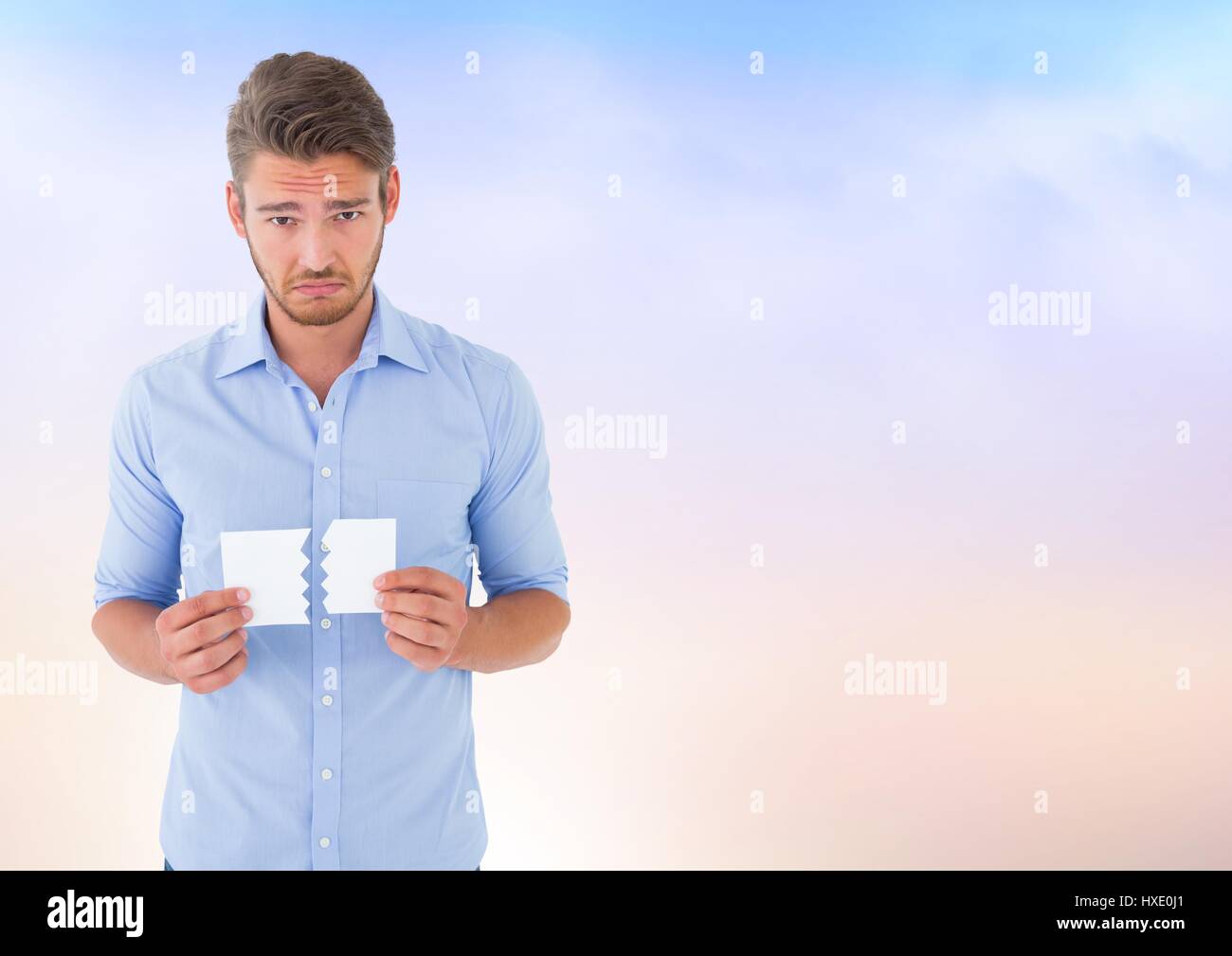Man Ripping Paper High Resolution Stock Photography and Images - Alamy