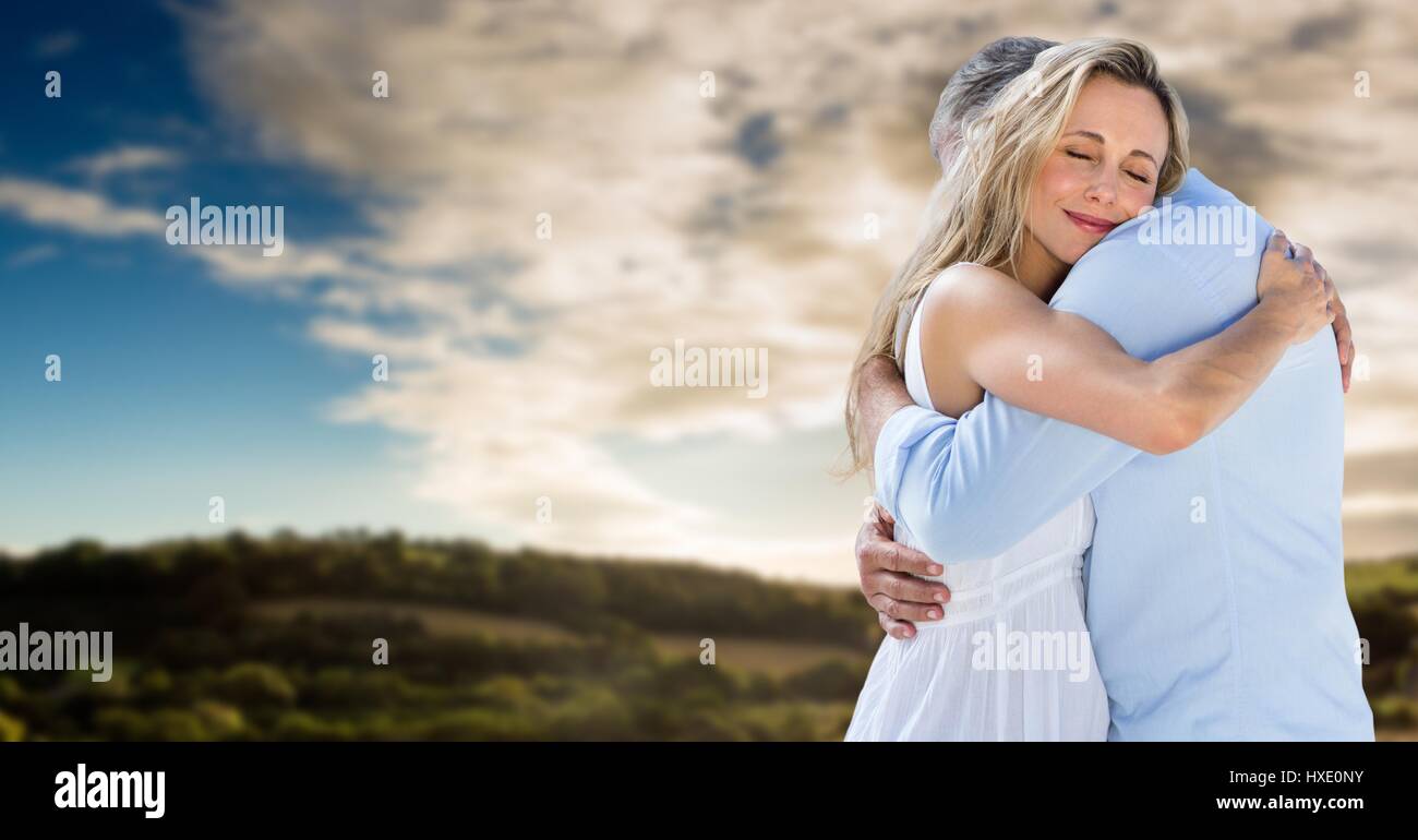 Blue sky with cloud hugging hills hi-res stock photography and images ...