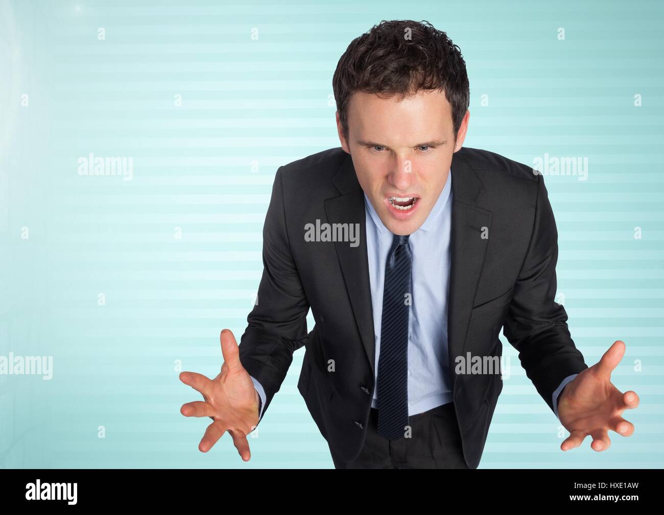 Digital composite of Stressed man Stock Photo - Alamy