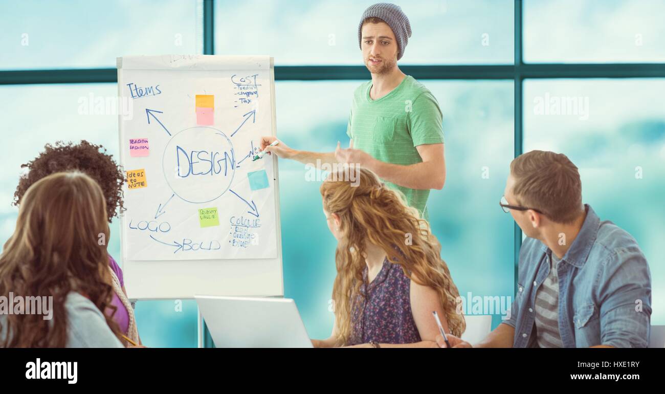 Digital composite of business people at presentation Stock Photo - Alamy