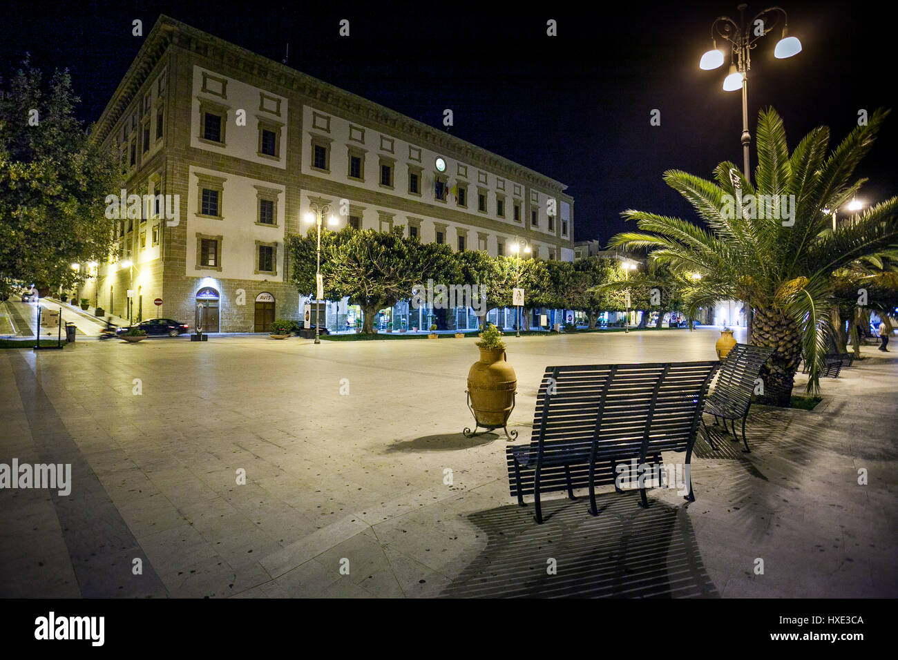 SCIACCA, ITALY - October 18, 2009: Angelo Scandaliato Square in Sciacca ...