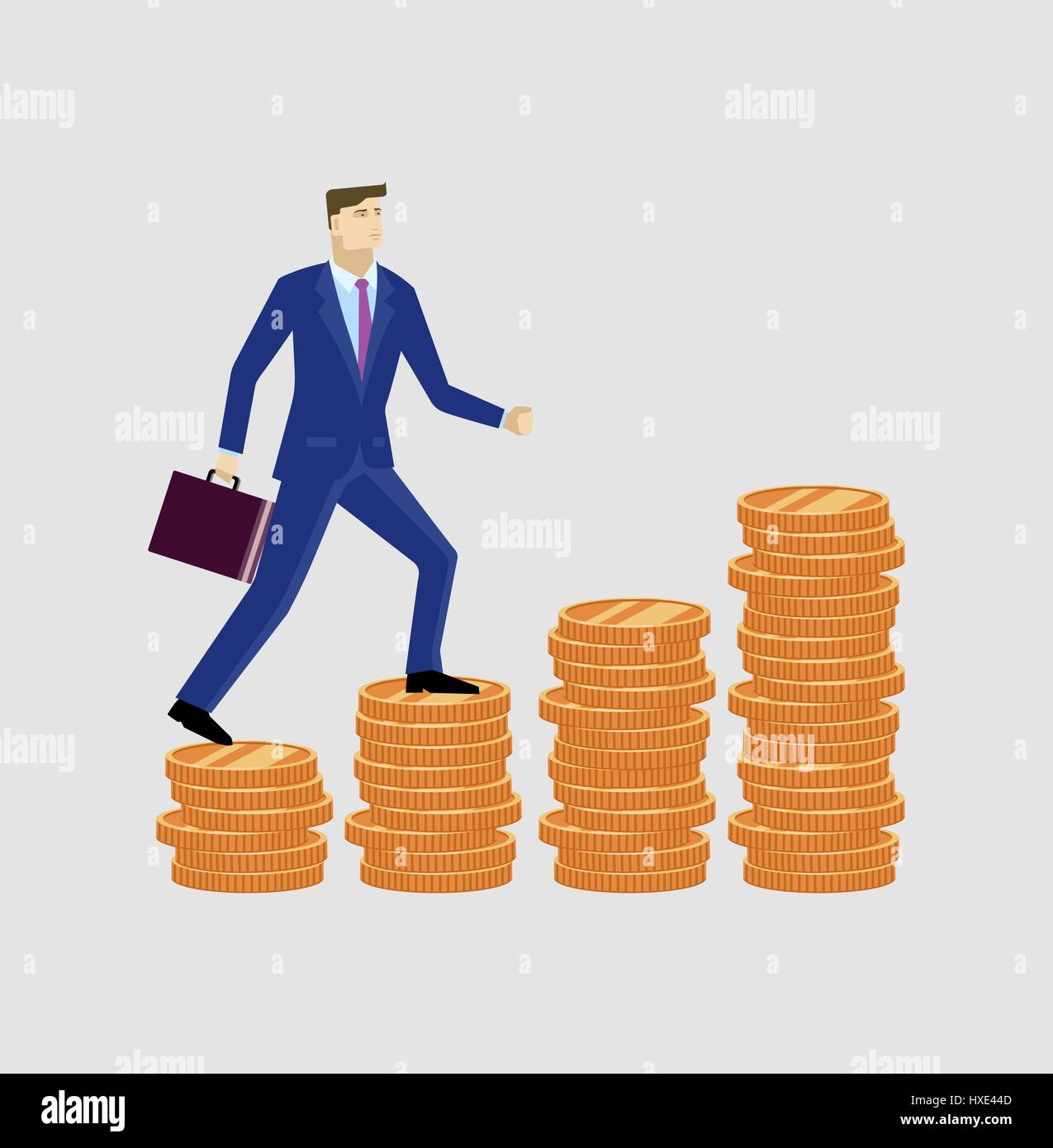 Graph businessman Stock Vector Images - Alamy