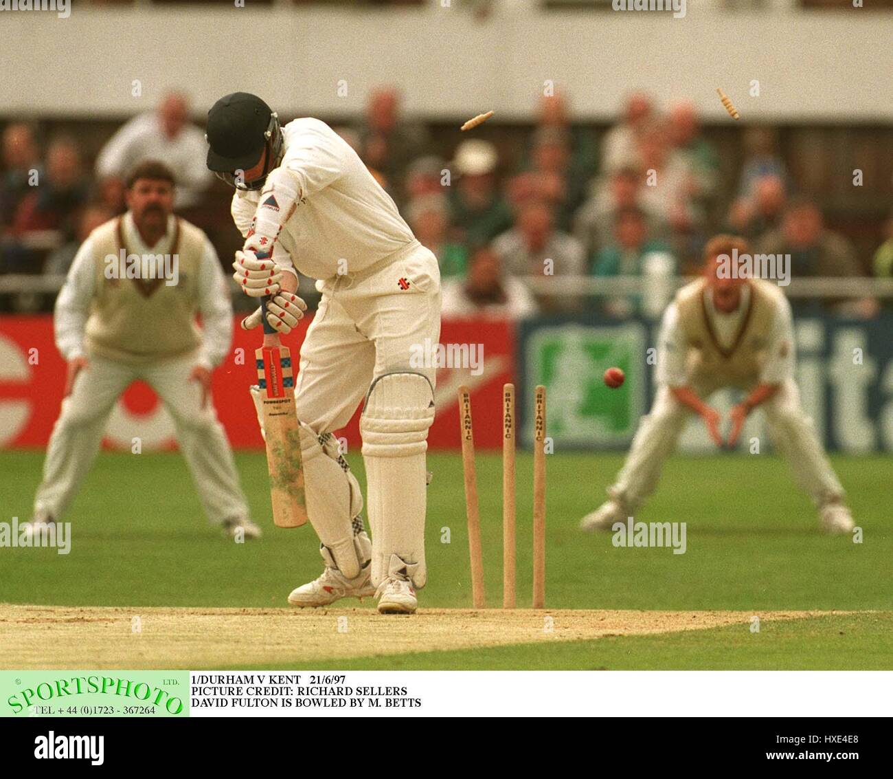 DAVID FULTON DURHAM V KENT CCC 21 June 1997 Stock Photo - Alamy