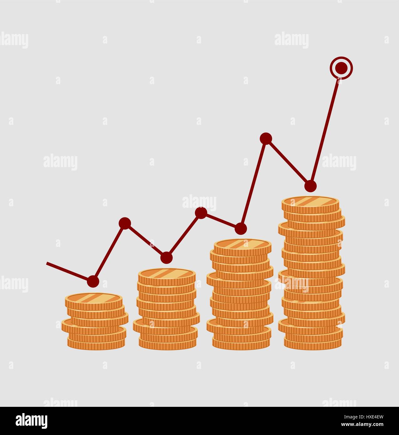 Financial growth concept golden Stock Vector Images - Alamy