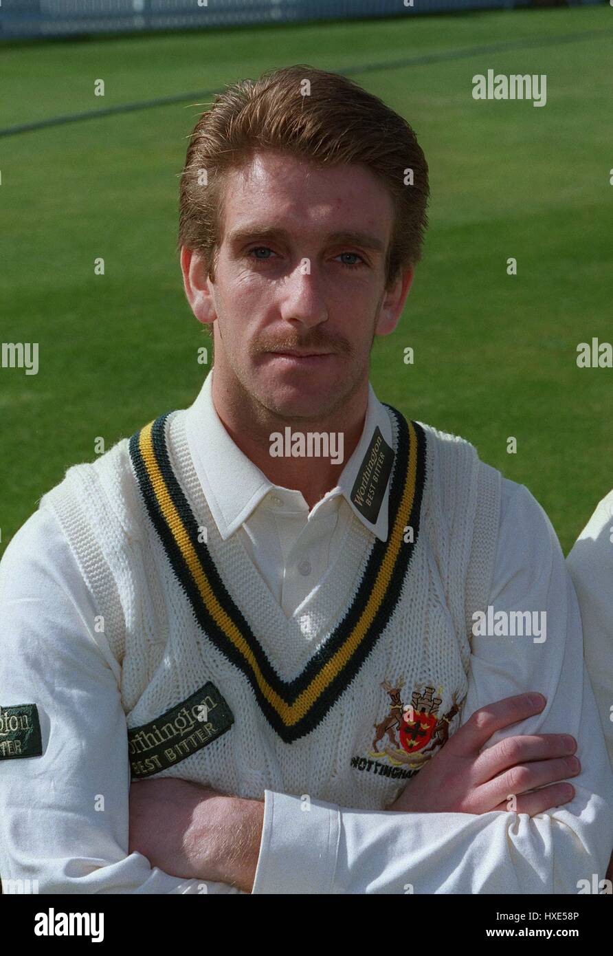 PAUL POLLARD NOTTINGHAMSHIRE CCC 12 April 1995 Stock Photo - Alamy