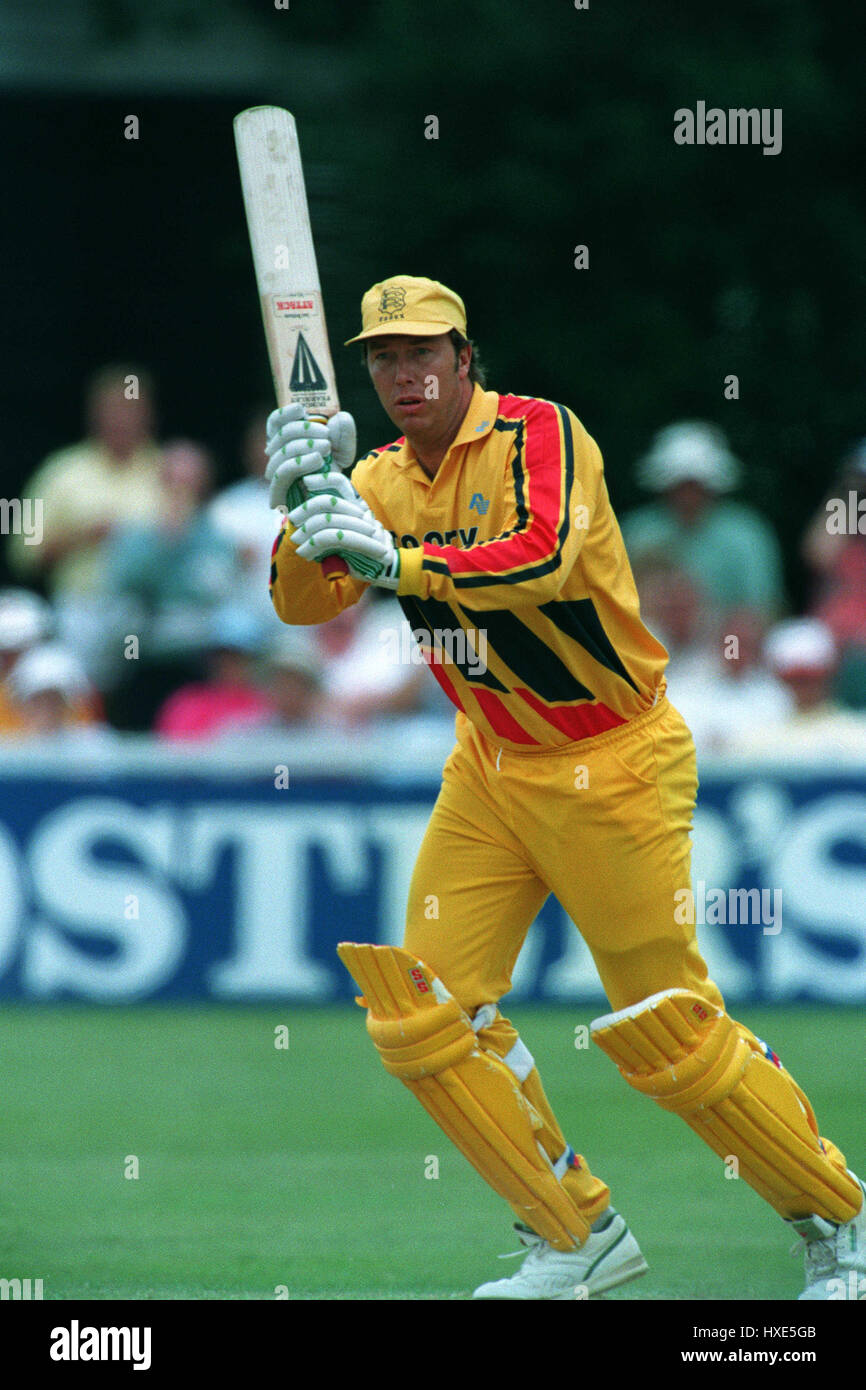 DEREK PRINGLE ENGLAND & ESSEX CCC 22 July 1993 Stock Photo - Alamy