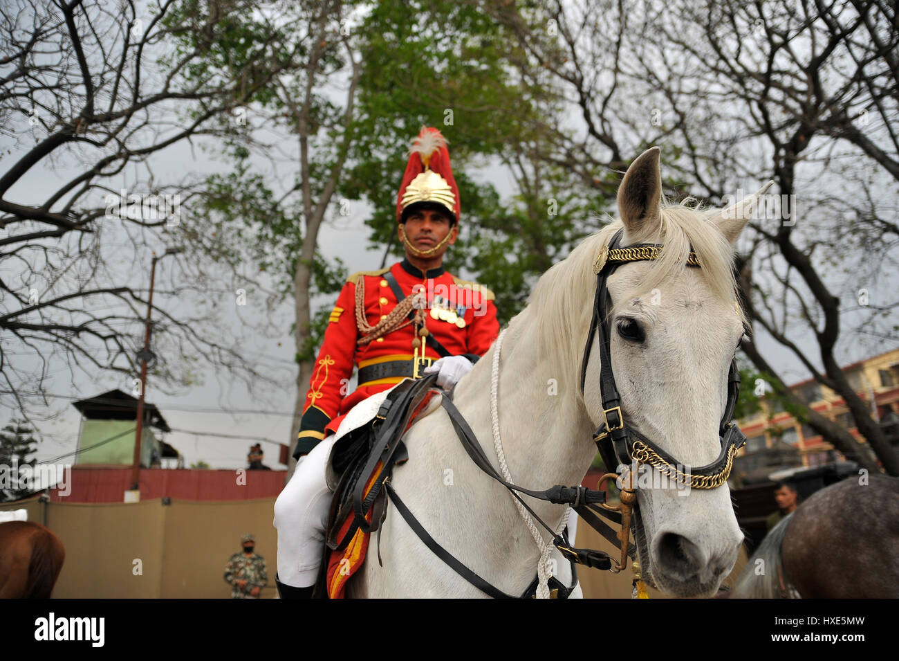 Nepalese army horse cavalry hi-res stock photography and images - Alamy