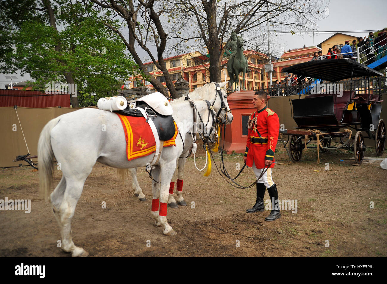 Nepalese army horse cavalry hi-res stock photography and images - Alamy