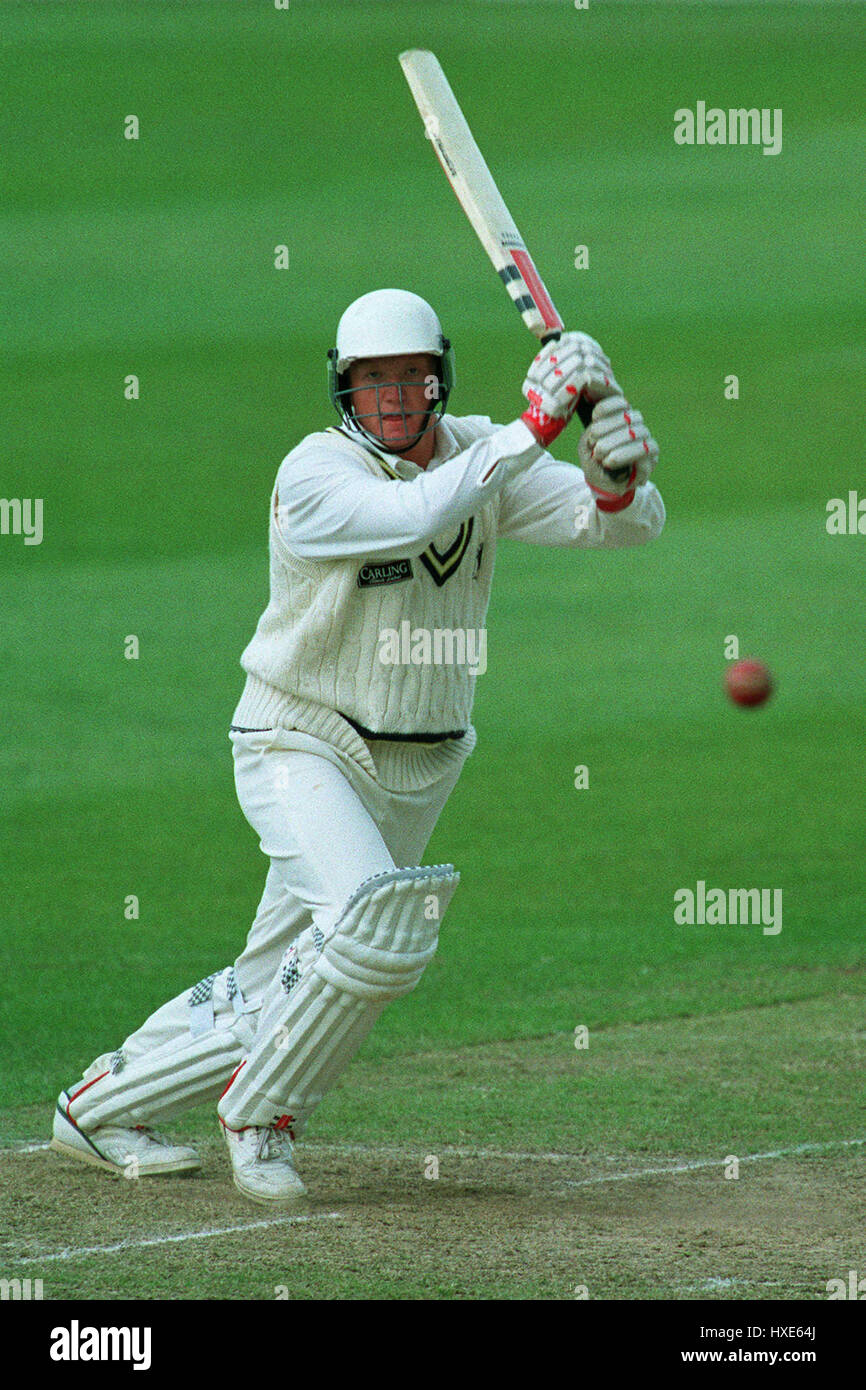 DOMINIC OSTLER WARWICKSHIRE CCC 06 May 1992 Stock Photo - Alamy