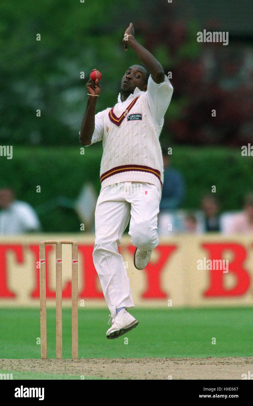 ELDINE BAPTISTE NORTHAMPTONSHIRE CCC 21 January 1992 Stock Photo - Alamy
