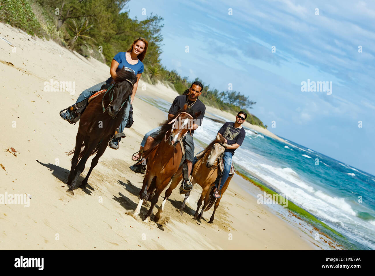 Riding horses on the beach with Tropical Trail Rides, Isabela, Puerto ...