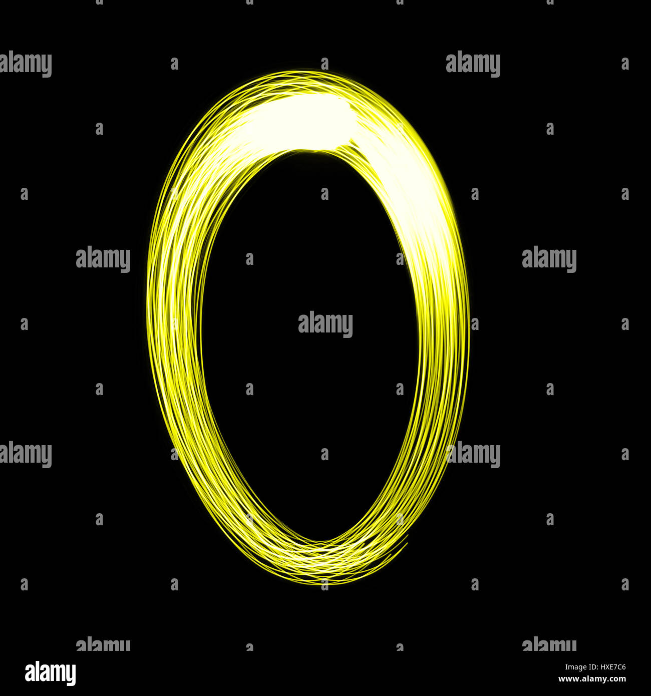 0 - Created by light digits over black background Stock Photo - Alamy