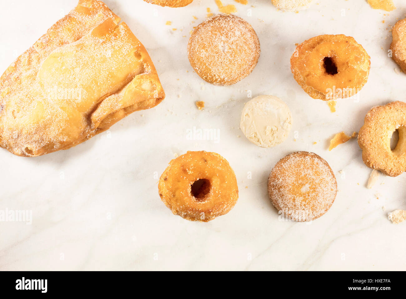 A photo of mantecados, polvorones and other traditional Spanish cookies ...