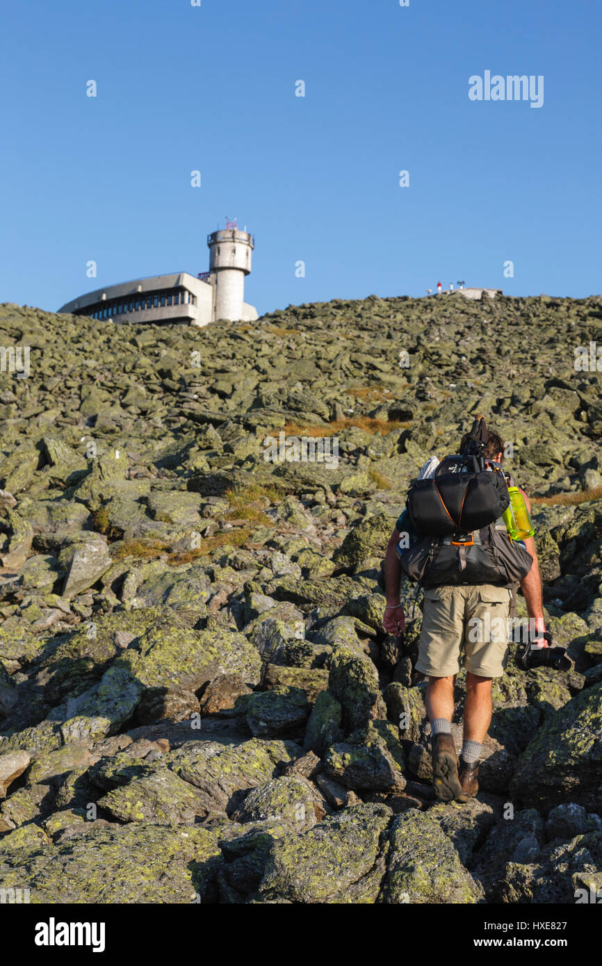 The summit of Mount Washington in the White Mountains, New Hampshire ...