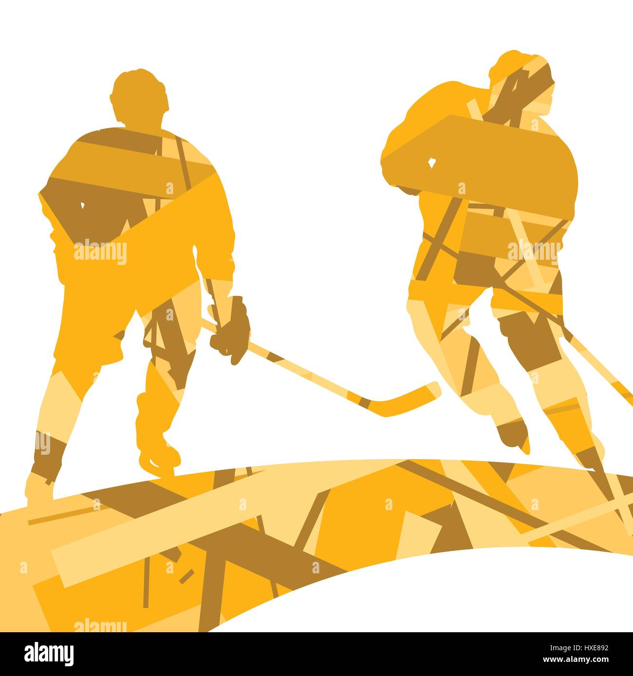 Hockey player sport silhouettes mosaic abstract background illustration ...