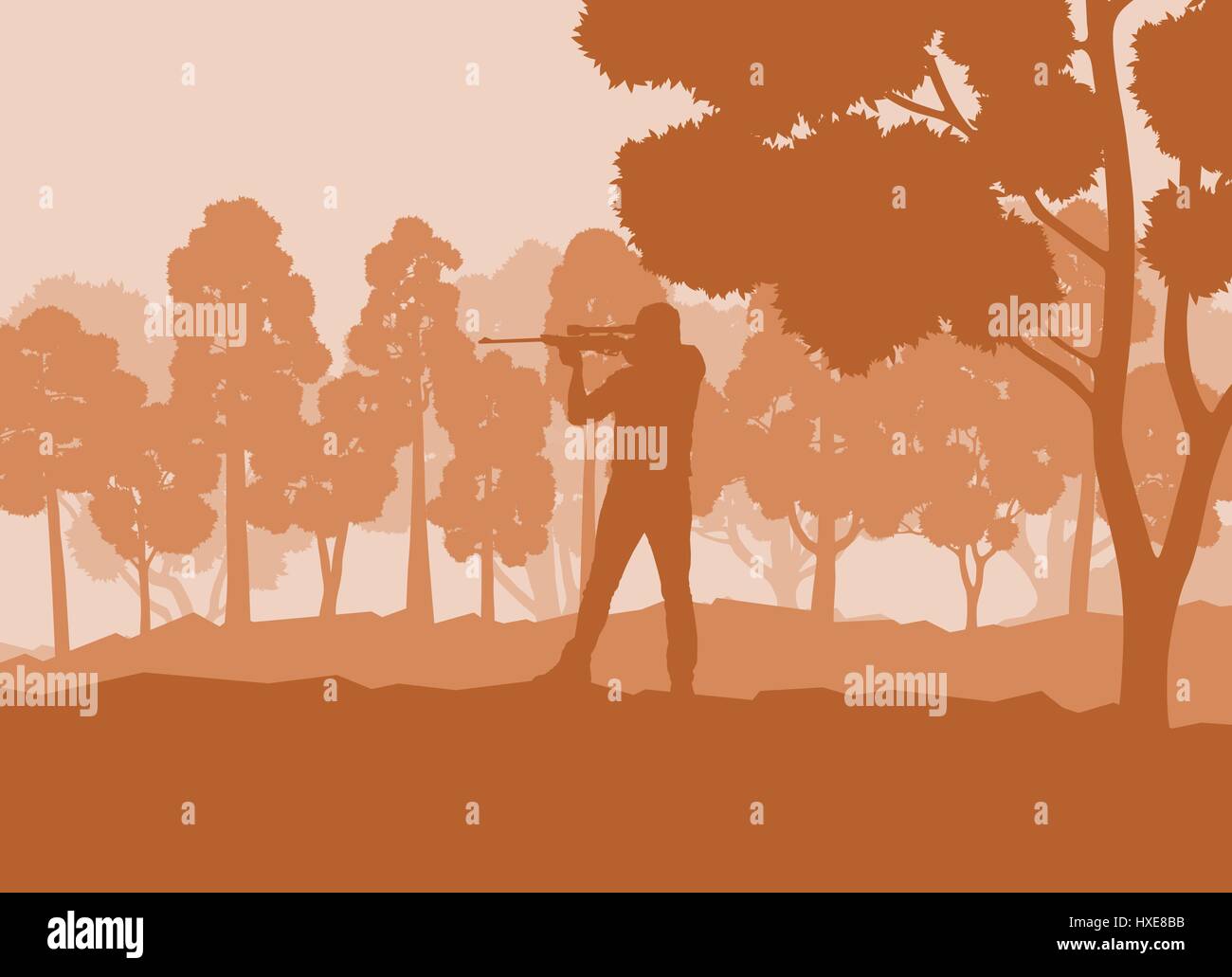 Waiting to hunt Stock Vector Images - Alamy