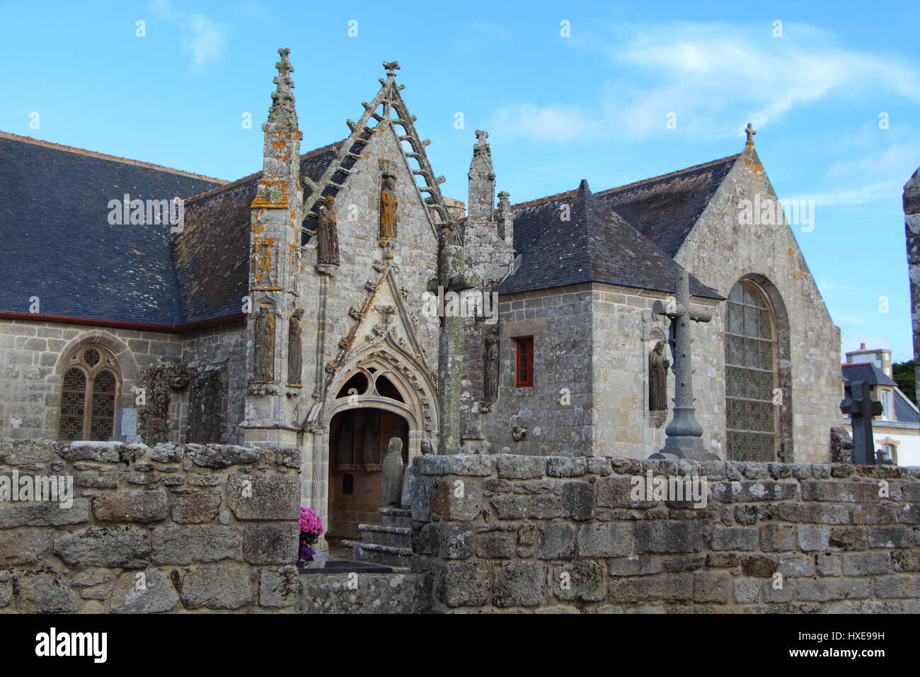 Saint Tugen chapel in Primelin Stock Photo - Alamy