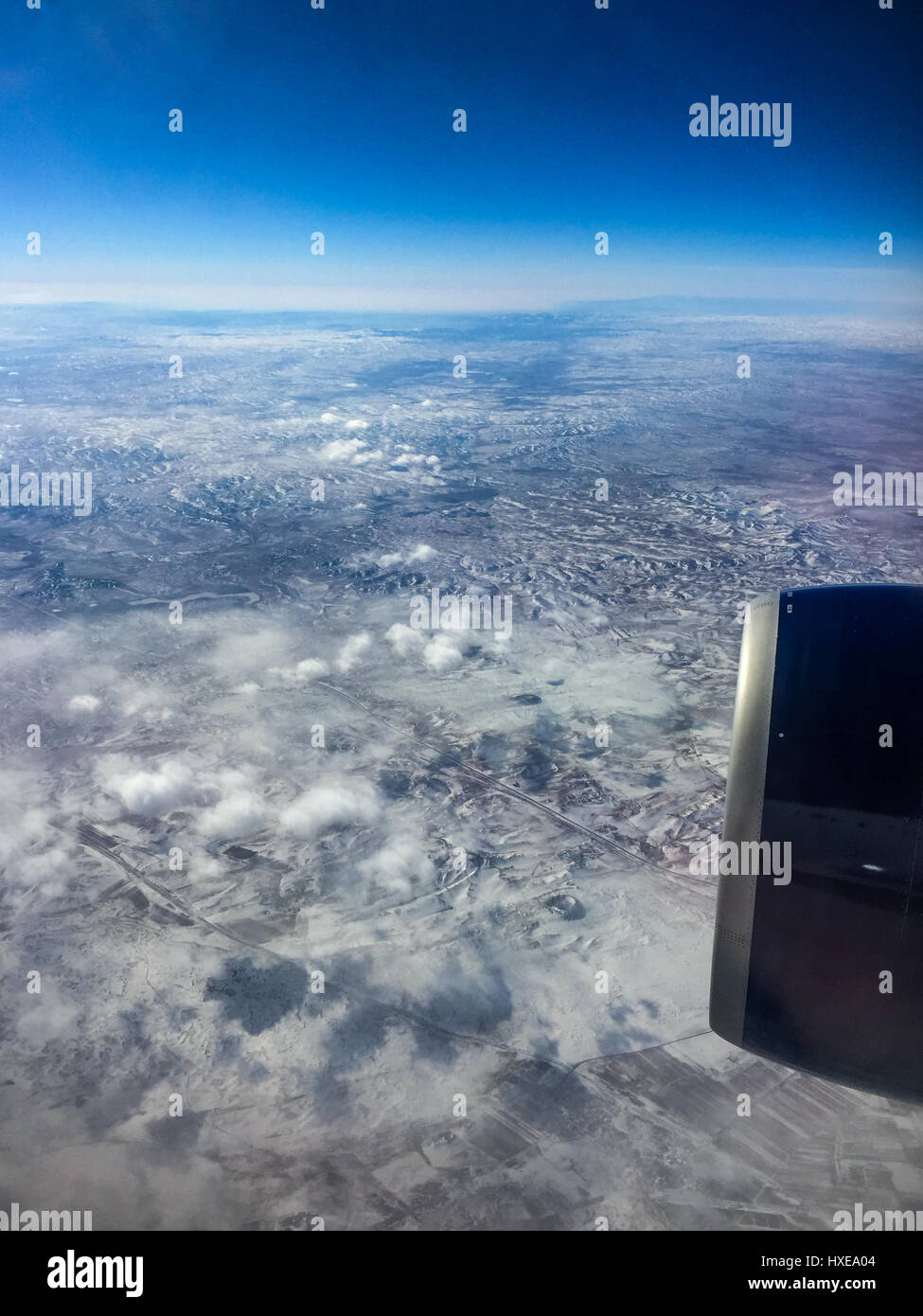 Jet engine above mountains aerial view hi-res stock photography and ...