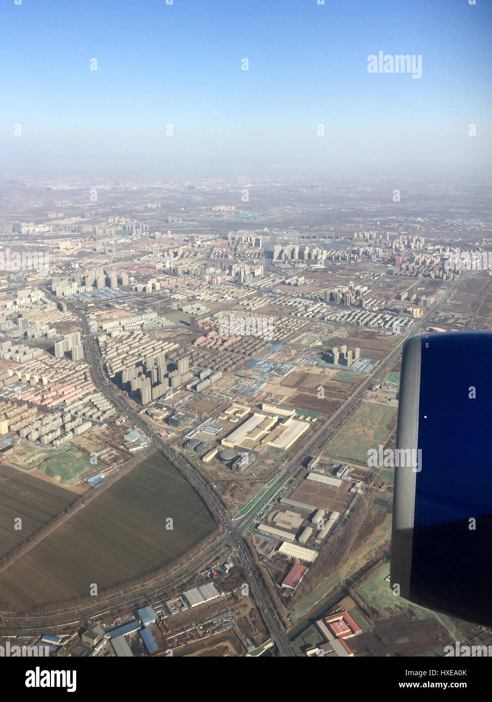 Aerial view airplane engine pollution hi-res stock photography and ...