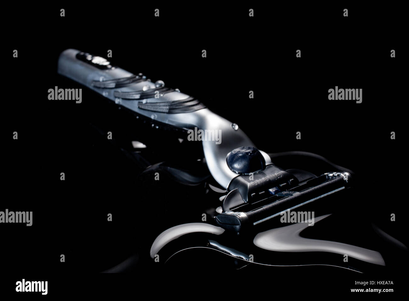 PLEASANT VALLEY, CANADA - JANUARY 09, 2017: Mach 3 razor. Gillette is a ...