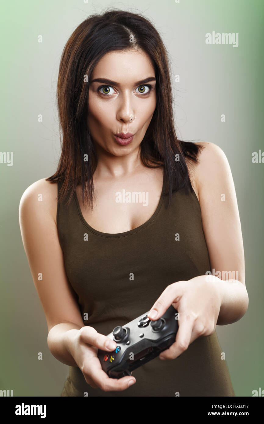 Video game controller green hi-res stock photography and images - Alamy