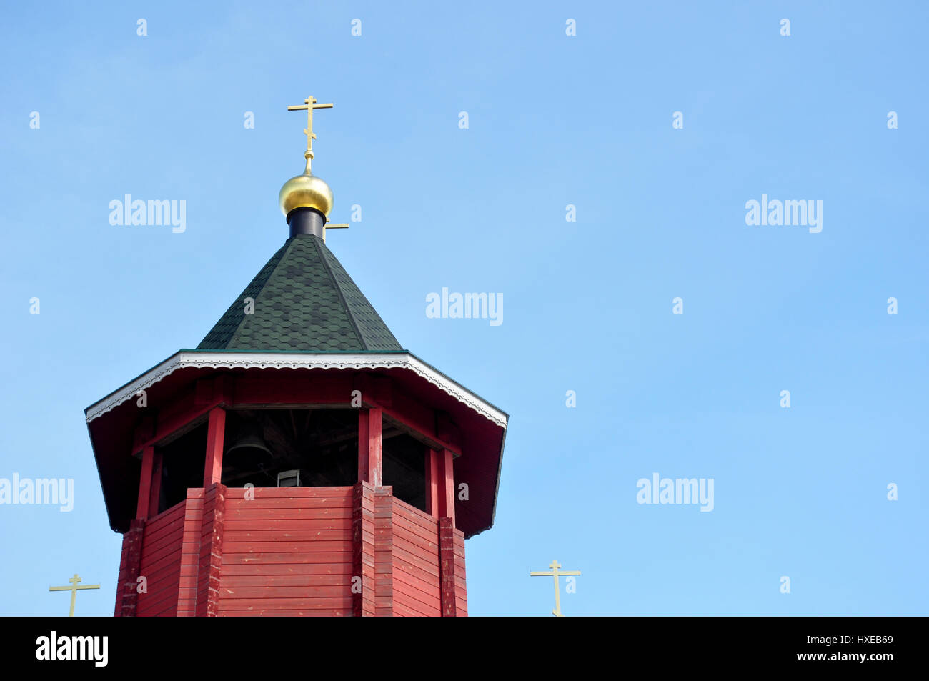 Russian Orthodox Church, bell tower Stock Photo - Alamy