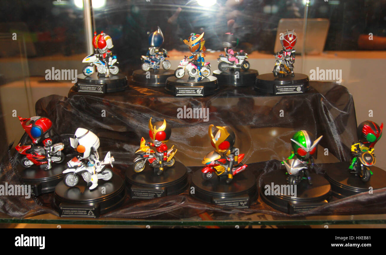 BANGKOK - MAY. 11: A Masked Rider model in Thailand Comic Con 2014 on ...