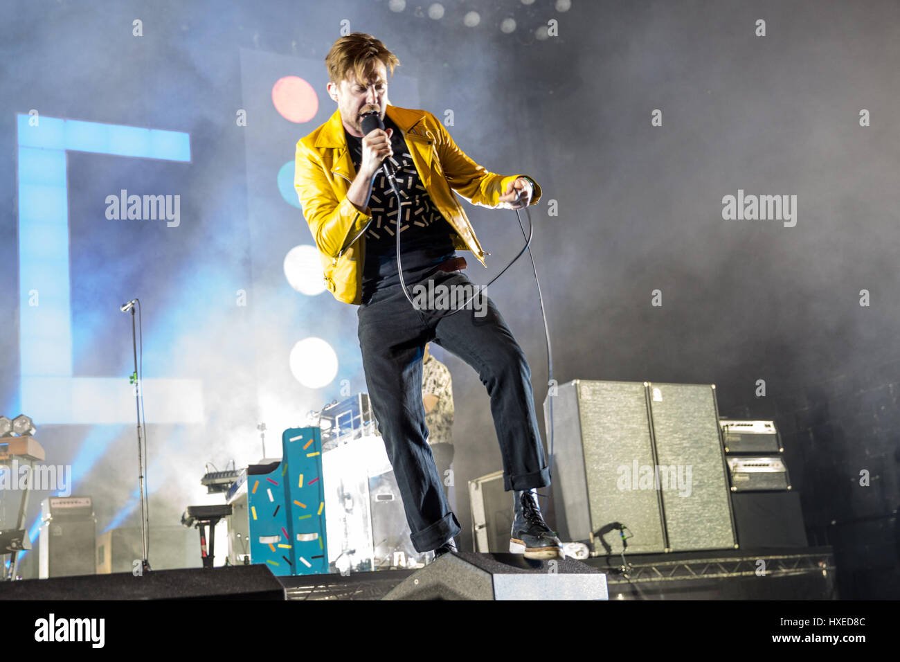 Kaiser Chiefs performing live in Bournemouth Featuring: Kaiser Chiefs, Ricky Wilson Where ...