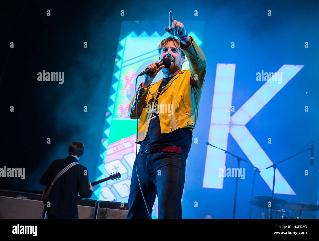 Kaiser Chiefs performing live in Bournemouth Featuring: Kaiser Chiefs, Ricky Wilson Where ...