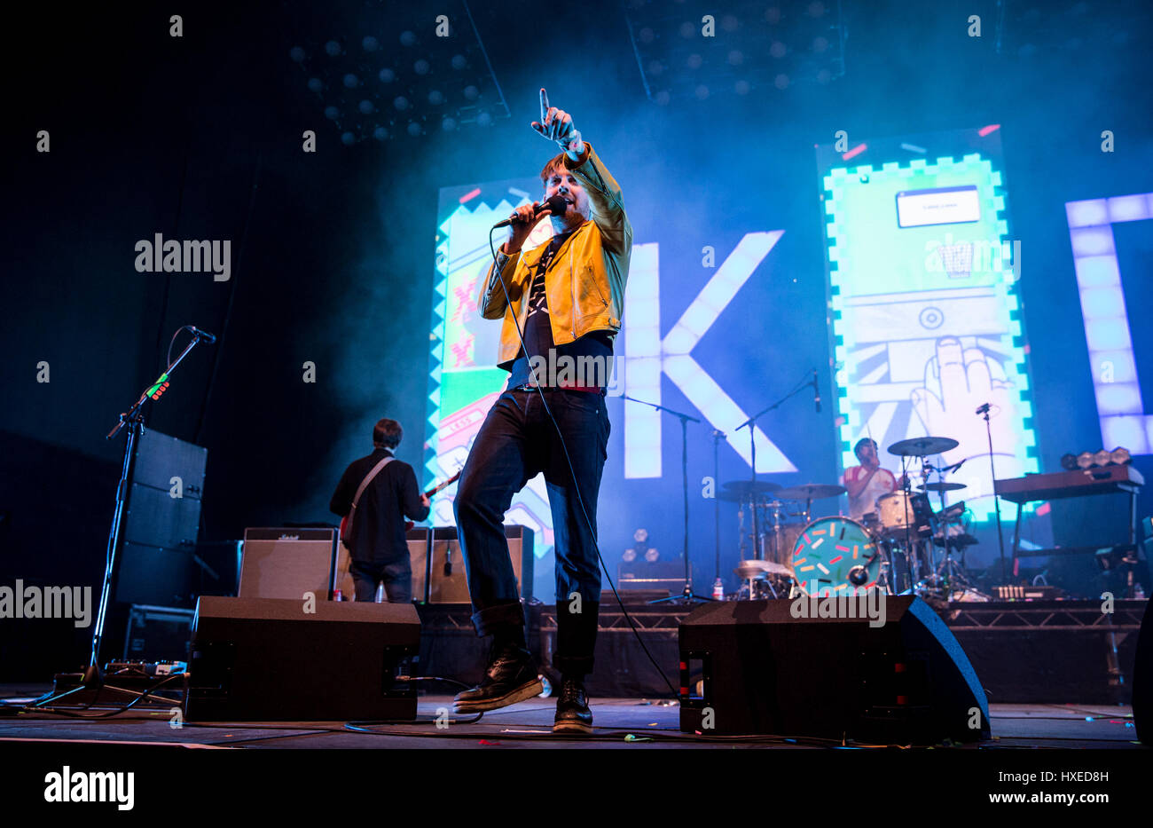 Kaiser Chiefs performing live in Bournemouth Featuring: Kaiser Chiefs, Ricky Wilson Where ...