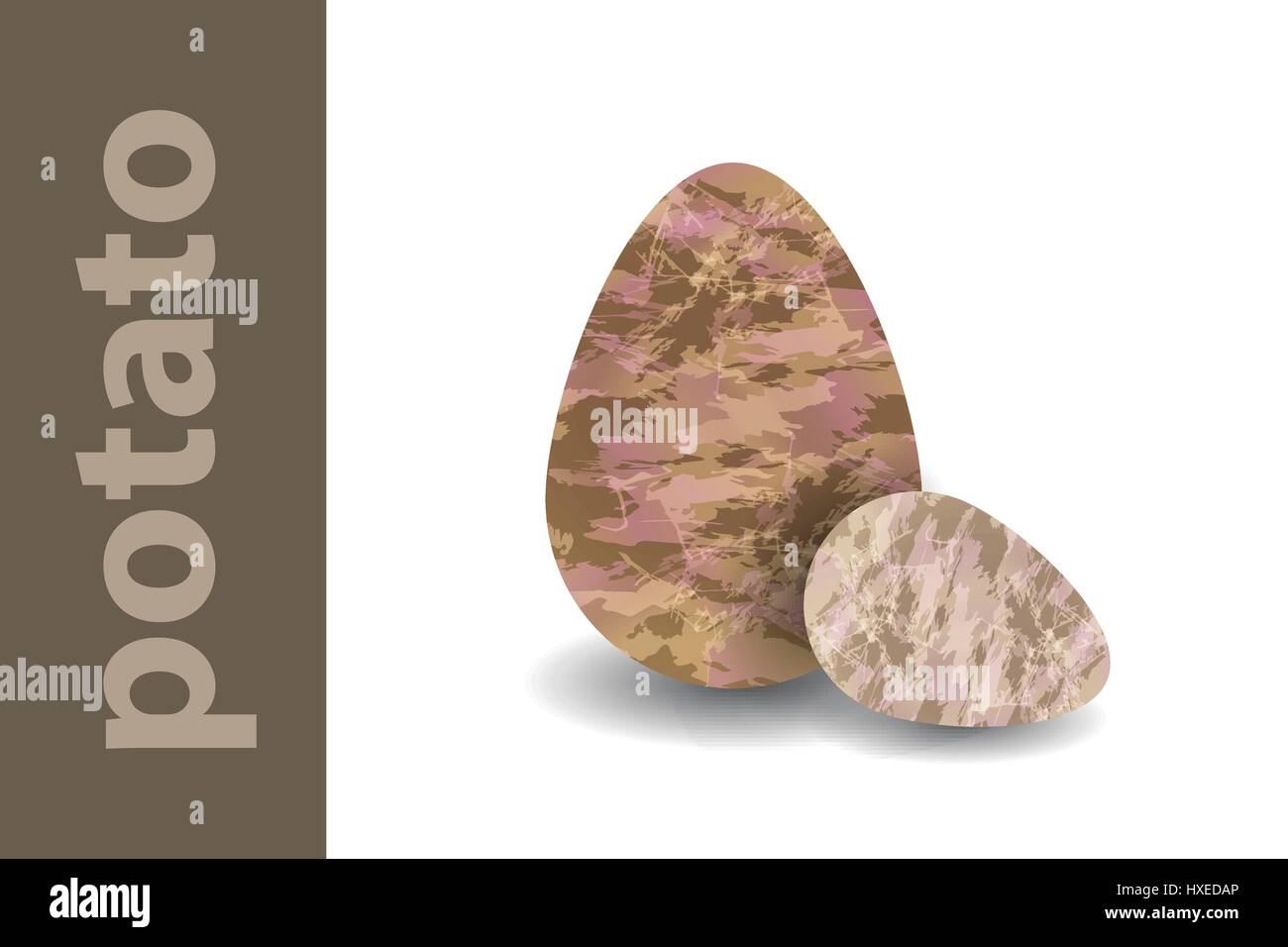 Potatoes simple on white background. Illustration for your design Stock ...