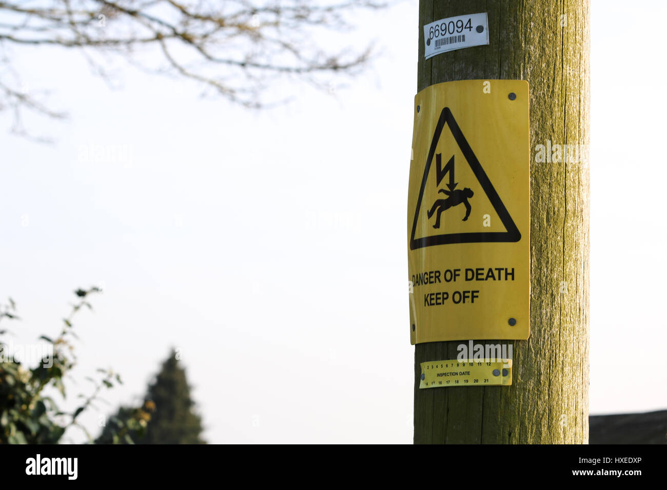 Danger of Death sign Stock Photo - Alamy