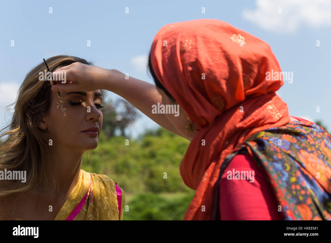 Krishna painting hi-res stock photography and images - Alamy