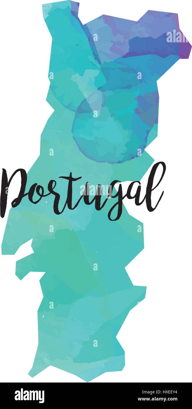 Abstract Portugal map Stock Vector Image & Art - Alamy