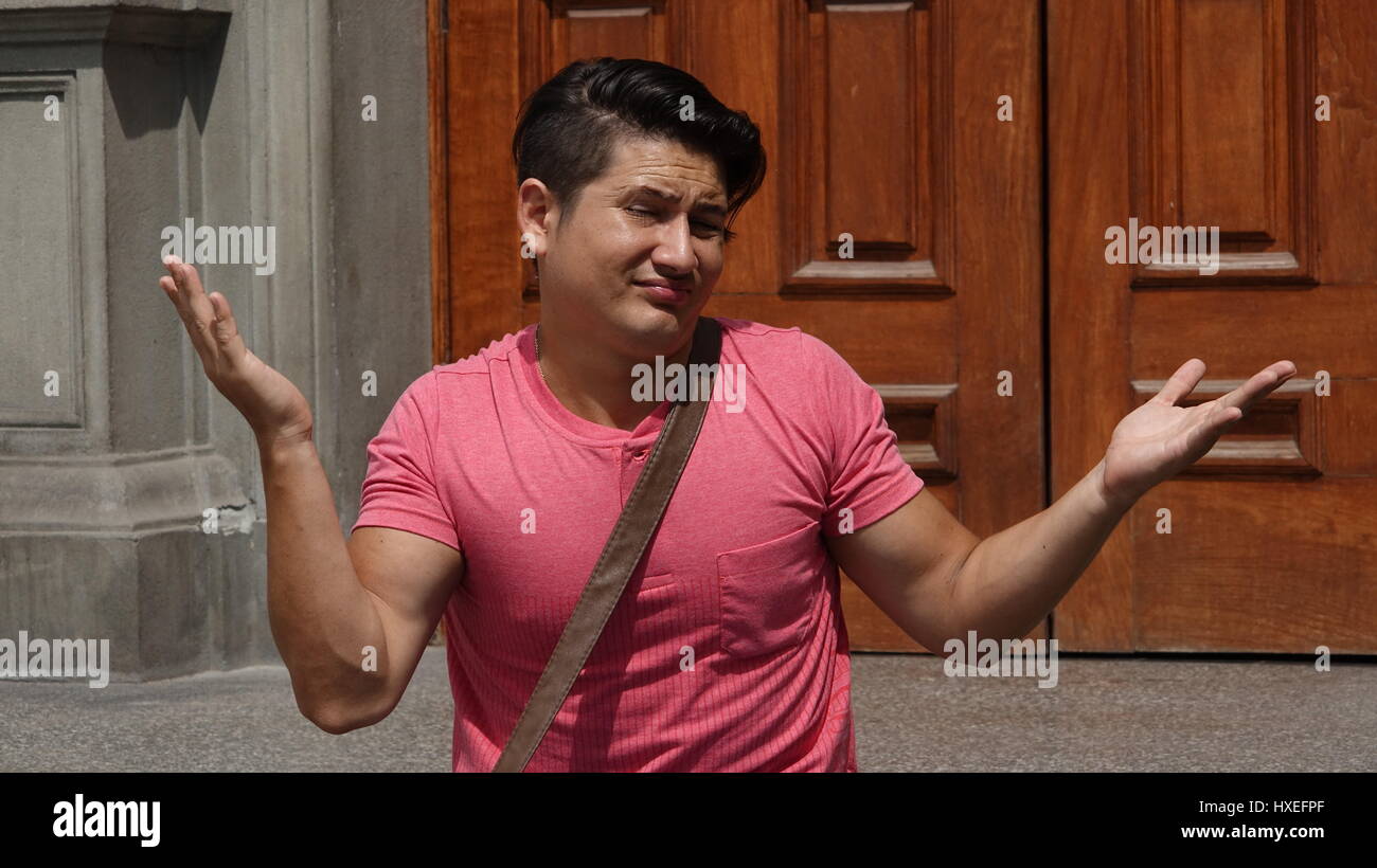Confused Or Apathetic Man Stock Photo - Alamy