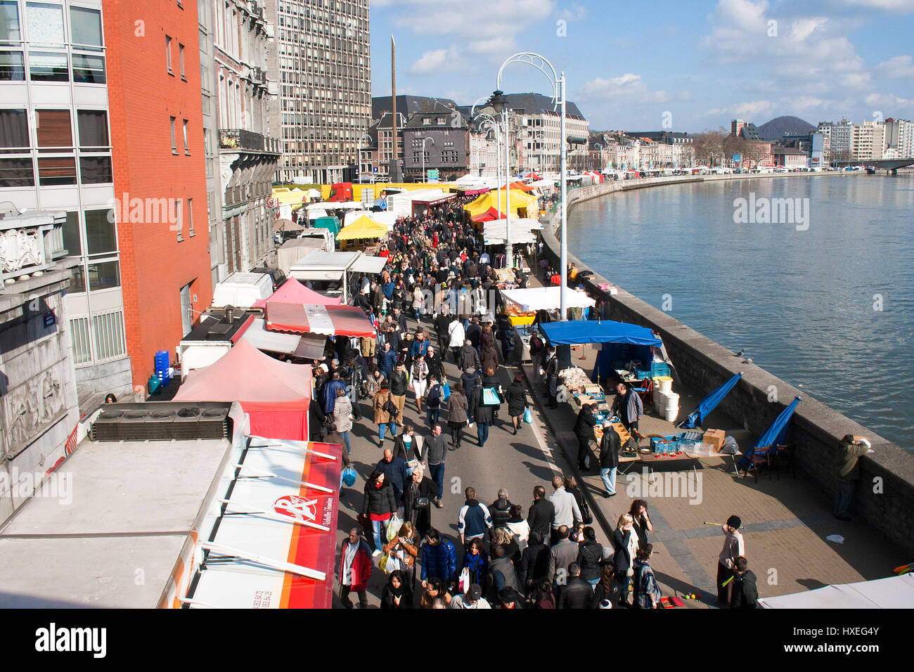 Sunday market in Liege, Belgium Stock Photo - Alamy