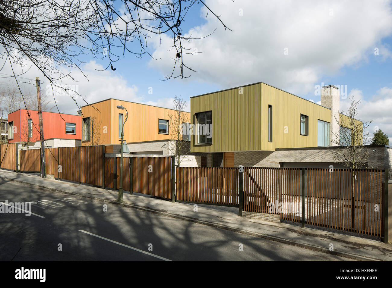 View of front facade of houses. Private Houses Withdean Road, Brighton ...