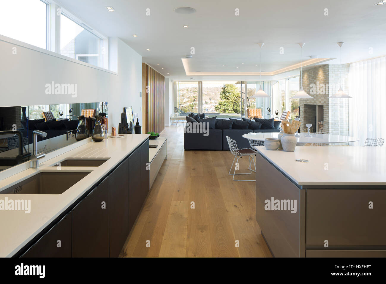 Kitchen interior modern full view hi-res stock photography and images ...