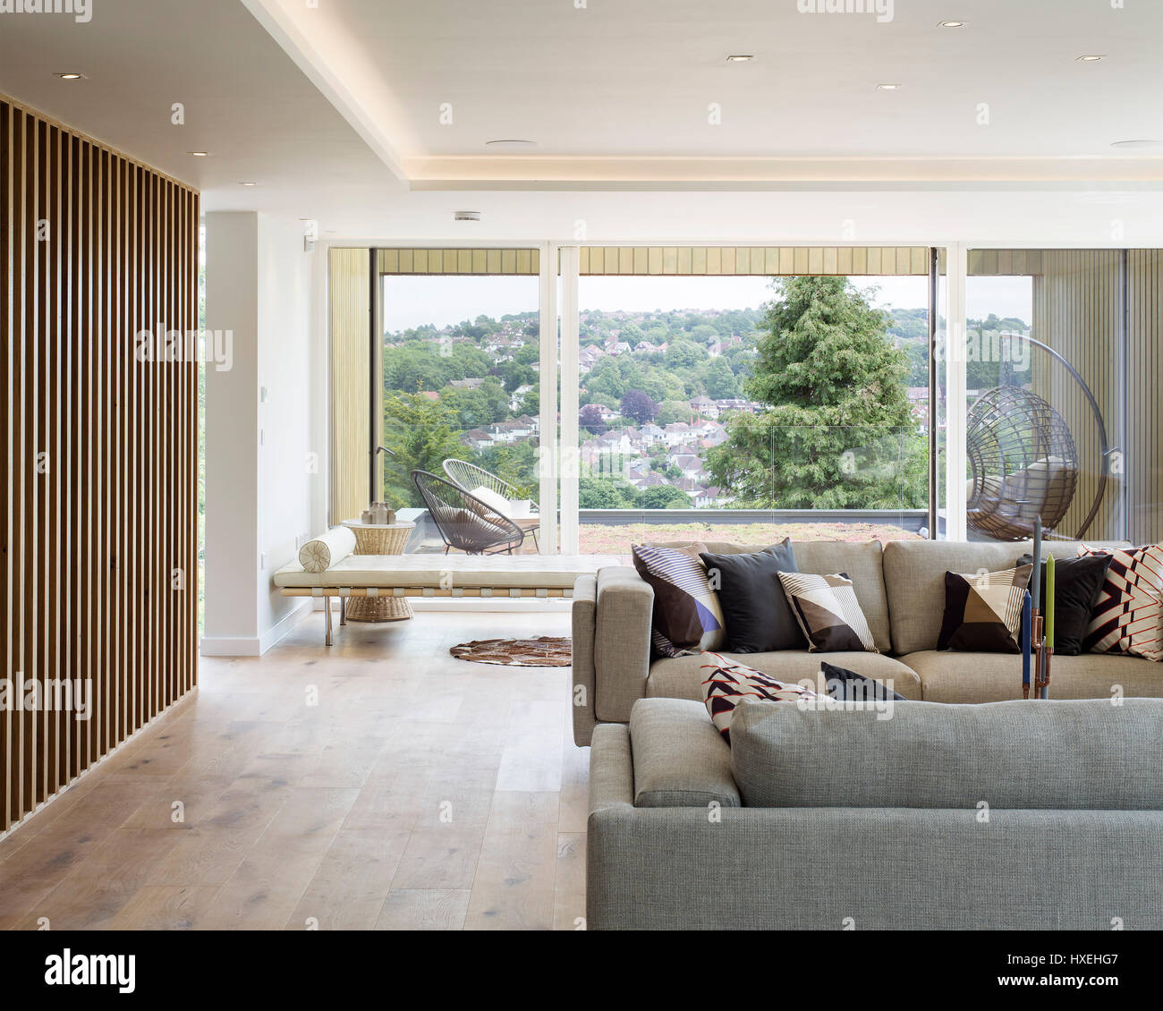 View of main living space with surrounding view. Private Houses ...