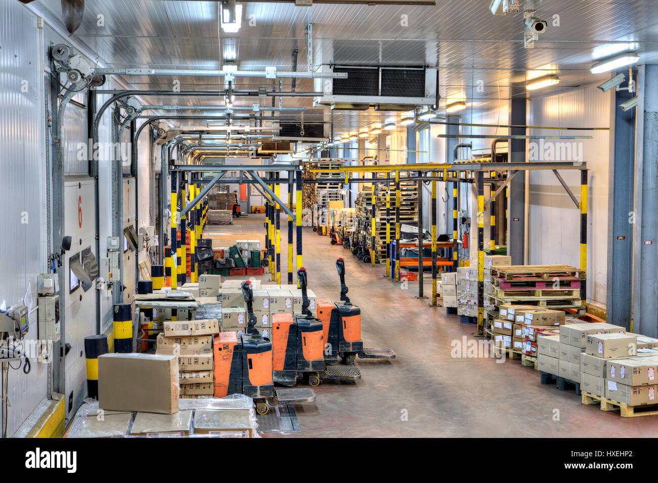 Saint-Petersburg, Russia - October 31, 2016: warehouse loading dock ...