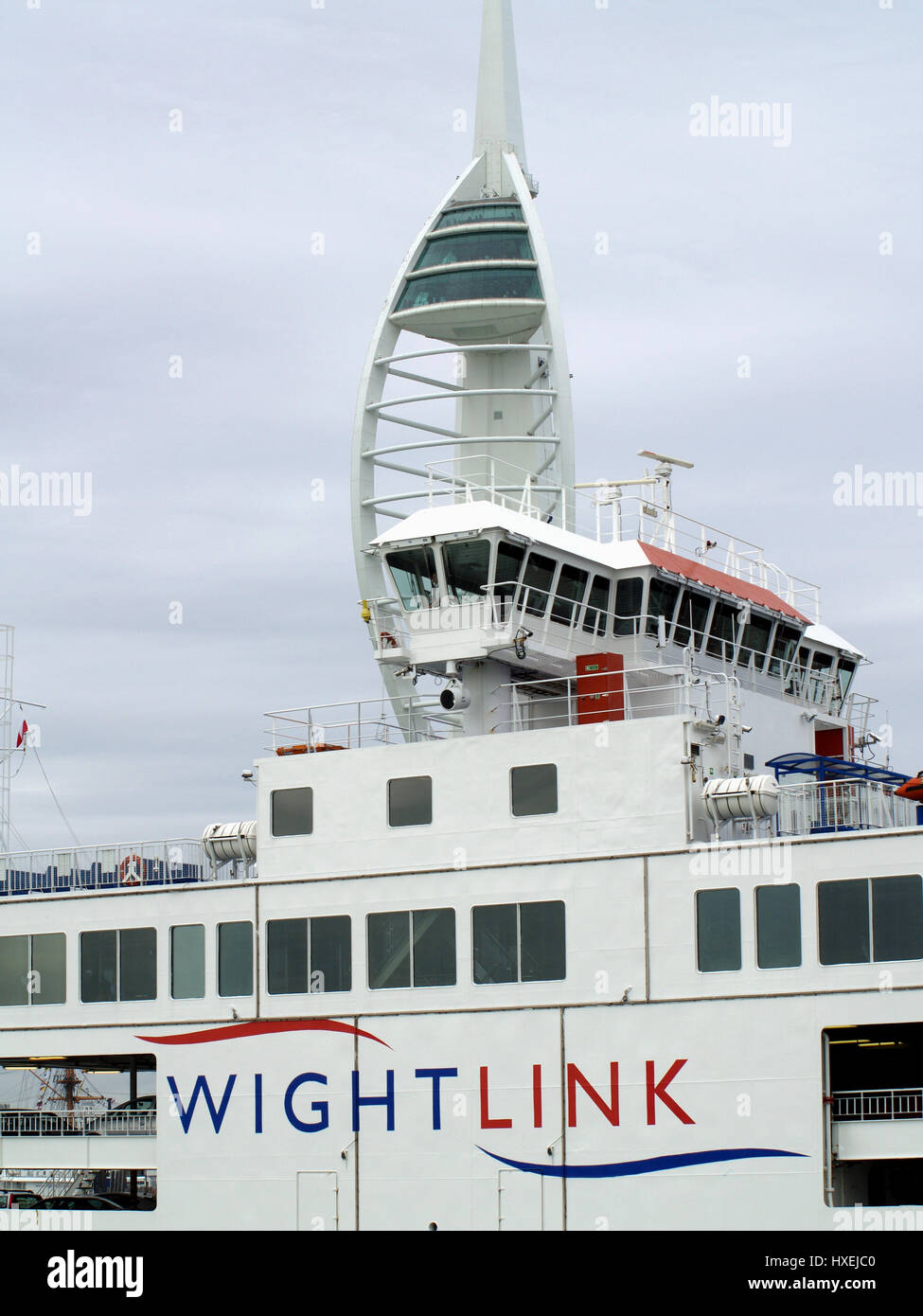 Wightlink ferry Wight Sun leaving Portsmouth Harbour in front of ...