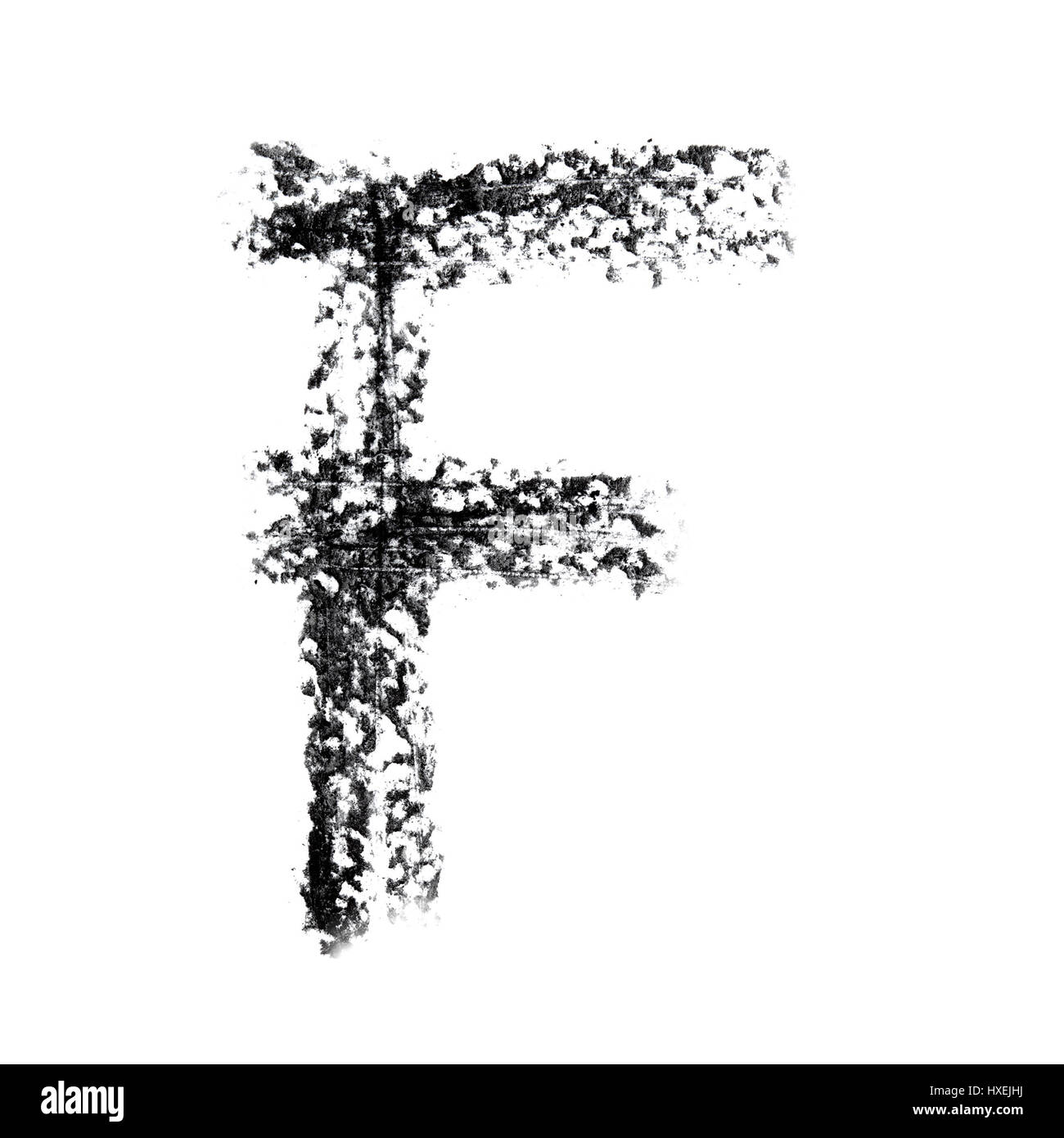 F - Hand-written alphabet isolated over the white background Stock ...